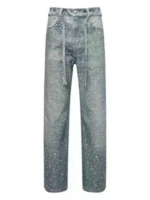 BIRTH OF ROYAL CHILD Crystal-embellished Jeans - Blue
