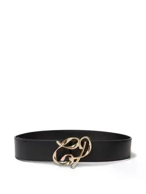 Claudie Pierlot Logo-plaque Suede Belt - Black