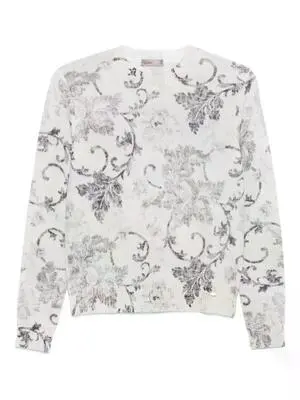 Herno Floral Pattern Long-sleeve Sweater