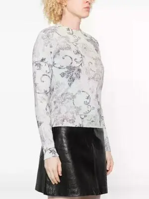 Herno Floral Pattern Long-sleeve Sweater