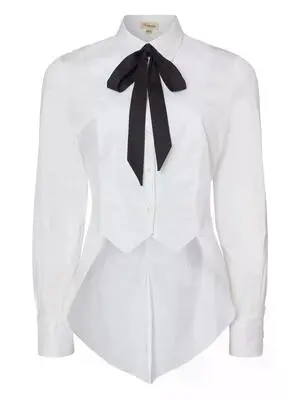 TEMPERLEY LONDON Bow-detailed Cotton Shirt