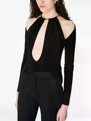 MARINE SERRE Draped Keyhole Bodysuit