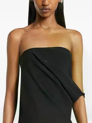 COURREGES Draped Asymmetrical Midi Dress