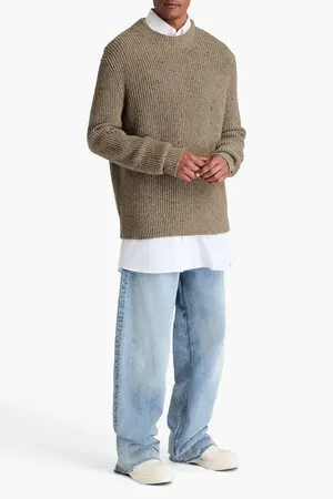 MAISON MARGIELA Oversized Donegal Ribbed Wool-blend Sweater