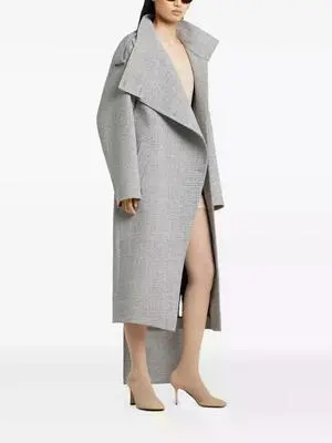 COURREGES Oblique Asymmetric Wool Coat