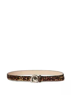 Claudie Pierlot Leopard-print Leather Belt - Brown