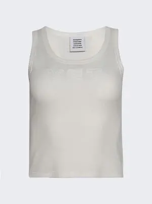 Vetements Embroidered Tank Top - White