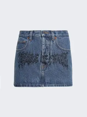 Vetements Mini Denim Skirt - Blue