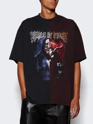 Vetements Cut-up Oversized Tee And Red