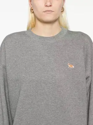 Maison Kitsuné Crewneck Sweatshirt With Fox Logo - Grey