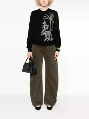 Costarellos Floral-embellished Sweater