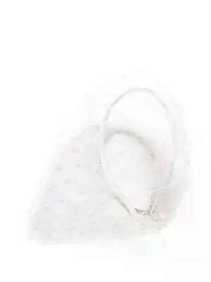 GIGI BURRIS MILLINERY Double Veil Headband - White