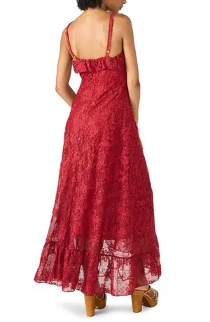Steve Madden Irisia Ruffle Lace Maxi Dress