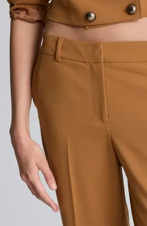 KENNETH COLE Flare Leg Trousers - Rich Umber