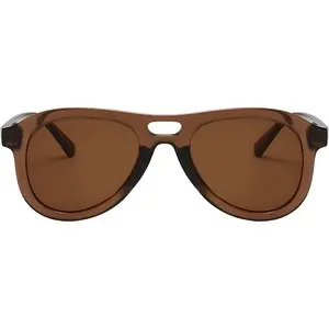 FIFTH & NINTH Thayer 50mm Polarized Aviator Sunglasses - Transparent Brown /brown