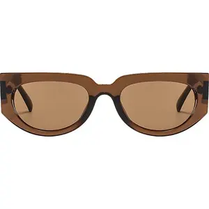 FIFTH & NINTH Reese 53mm Polarized Geometric Sunglasses - Transparent Brown /brown