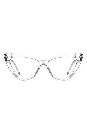 FIFTH & NINTH Vanna 55mm Cat Eye Blue Light Blocking Glasses - Clear /clear