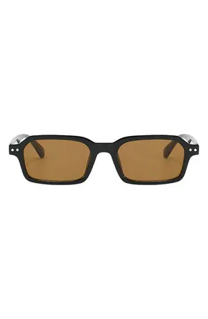 FIFTH & NINTH Cali 49mm Polarized Aviator Sunglasses - Black /brown
