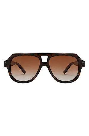 FIFTH & NINTH 53mm Polarized Aviator Sunglasses - Torte /brown