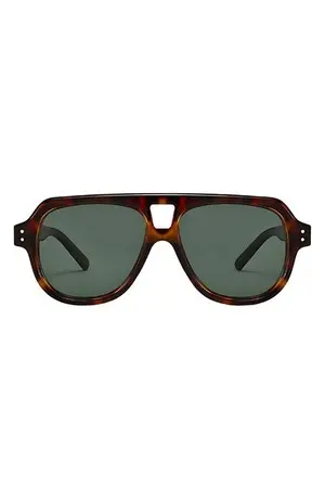 FIFTH & NINTH 53mm Polarized Aviator Sunglasses - Torte/green