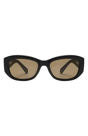 FIFTH & NINTH 55mm Polarized Geometric Sunglasses - Black /brown