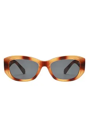 FIFTH & NINTH 55mm Polarized Geometric Sunglasses - Transparent Torte /black