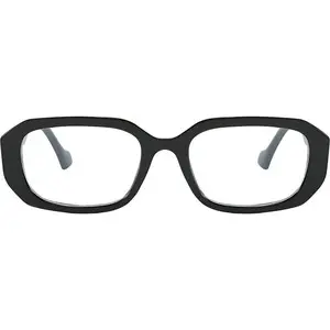 FIFTH & NINTH Talon 52mm Square Blue Light Blocking Eyeglasses - Black /clear