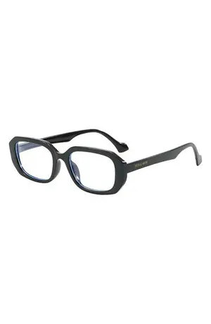 FIFTH & NINTH Talon 52mm Square Blue Light Blocking Eyeglasses - Black /clear
