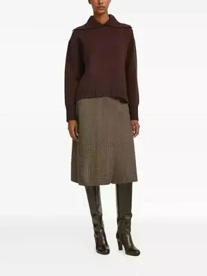 YVES SALOMON High-neck Cashmere Sweater - Red