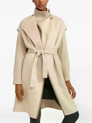 YVES SALOMON Belted Cashmere-blend Cape