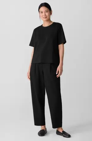 Eileen Fisher Crewneck Ponte T-shirt - Black