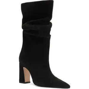 Schutz Harriet Slouch Boots Black Suede