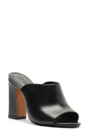 Schutz Esme Leather Slide Sandal - Black