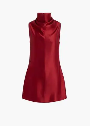 Khaite Bell-shaped Mini Dress - Crimson