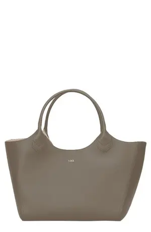 Hugo Lenah Leather Tote - Open Brown