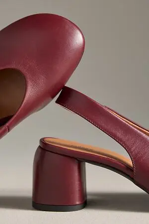Maeve Glove Slingback Heels - Wine