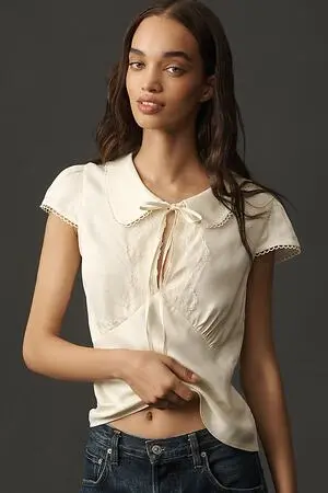 Anthropologie Tie Detailed Blouses