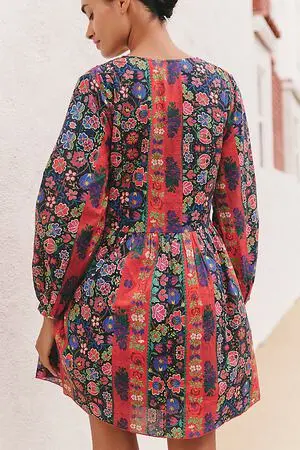 RO'S GARDEN Jerez Long-sleeve Mini Dress