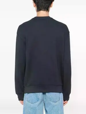 Maison Kitsuné Embroidered-logo Patch Sweatshirt - Blue