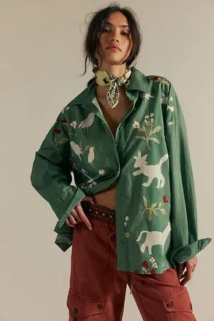Free People Embroidered Shirts For Women