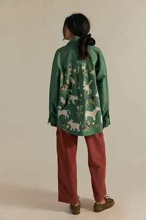 Free People Crafty Critter Button-down Shirt
