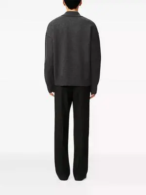 AMI Paris De Coeur Merino Wool Polo Shirt