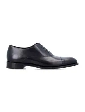 Saint Laurent Leather Adrien 25 Oxford Shoes - Black