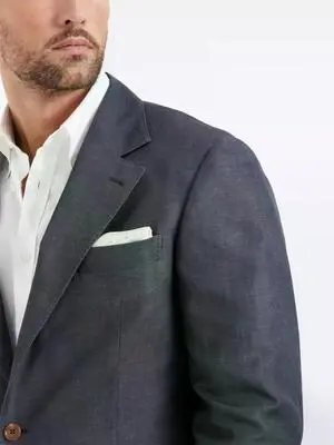 Brunello Cucinelli Single-breasted Wool-linen Blazer