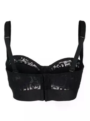 Dolce & Gabbana Jacquard Tulle Balconette Bra