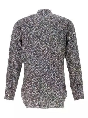 BARBA NAPOLI Micro-optical Pattern Shirt - Grey