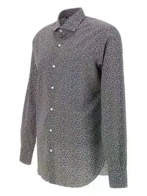 BARBA NAPOLI Micro-optical Pattern Shirt - Grey