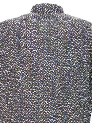 BARBA NAPOLI Micro-optical Pattern Shirt - Grey