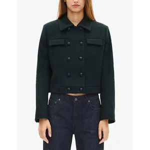 The Kooples Flap-pocket Double-breasted Wool-blend Jacket