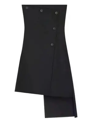 COURREGES Strapless Button-fastening Mini Dress